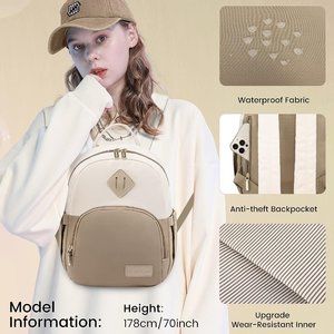 Bags | Women Khaki Cream Polyester Light Weight Small Waterproof Mini ...